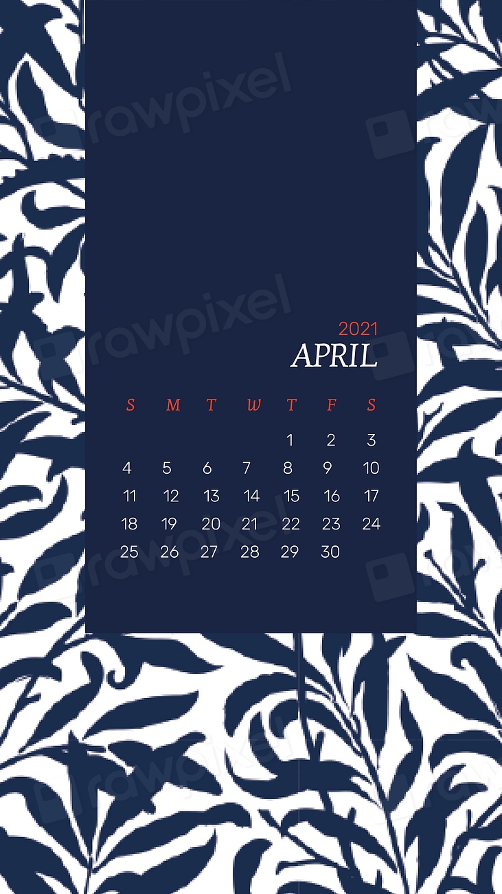 Calendar 2021 April editable template | Premium Vector - rawpixel