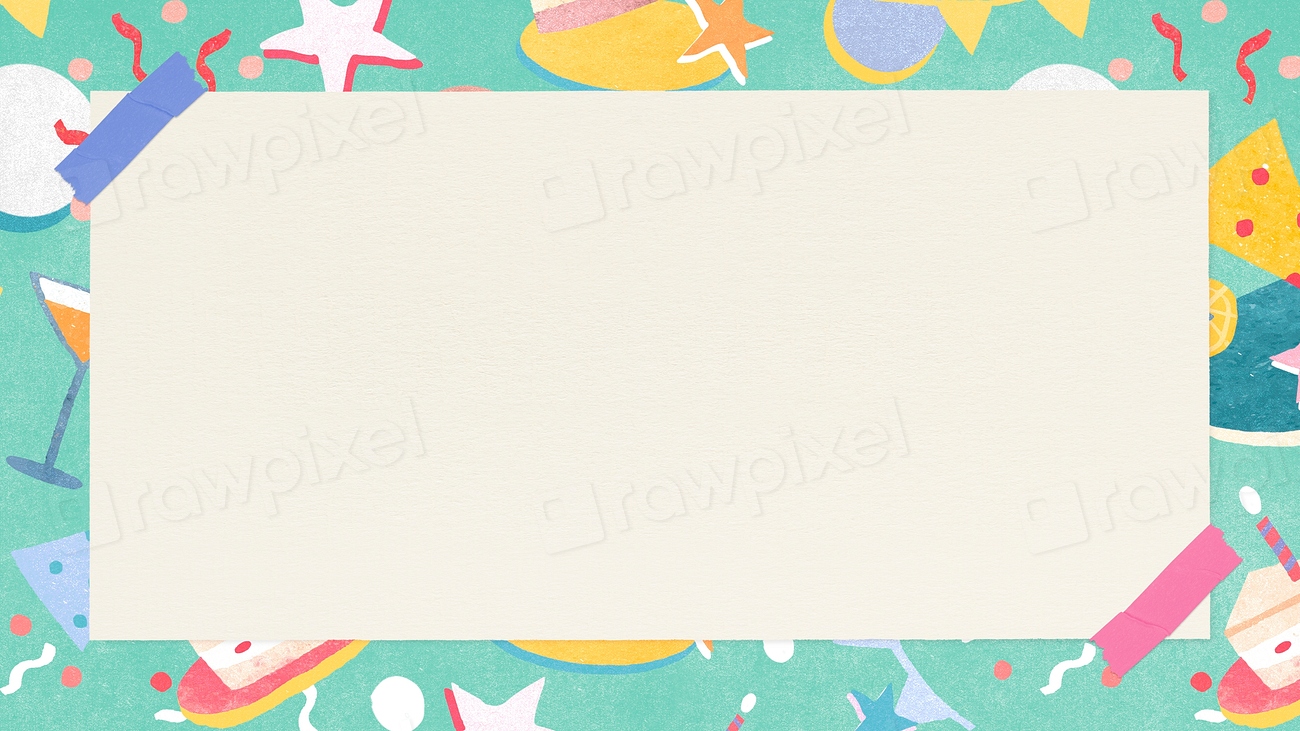 Kids birthday rectangle frame green | Free Photo - rawpixel