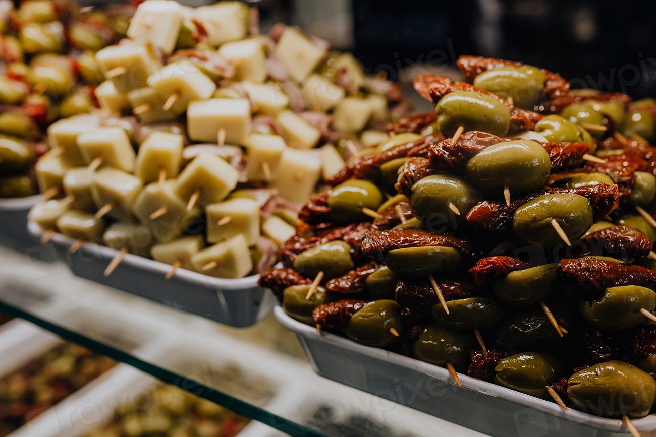 Stacked barbeque sticks Mercado De | Free Photo - rawpixel