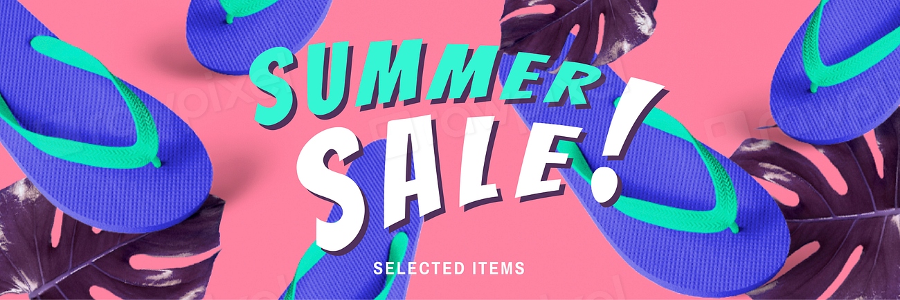 Summer sale promotion vector advertisement | Premium Vector Template ...