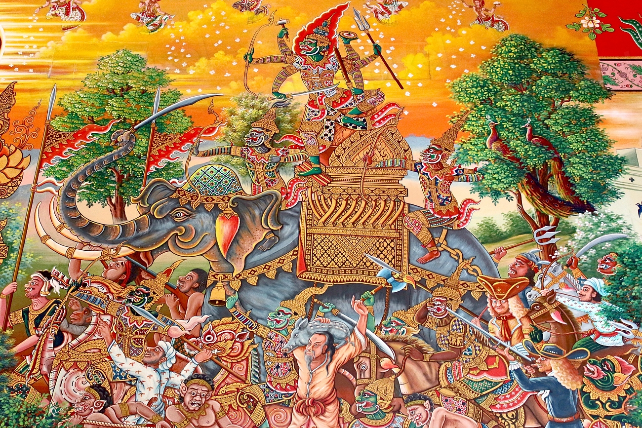 Free Ramakien painting image, public | Free Photo Illustration - rawpixel