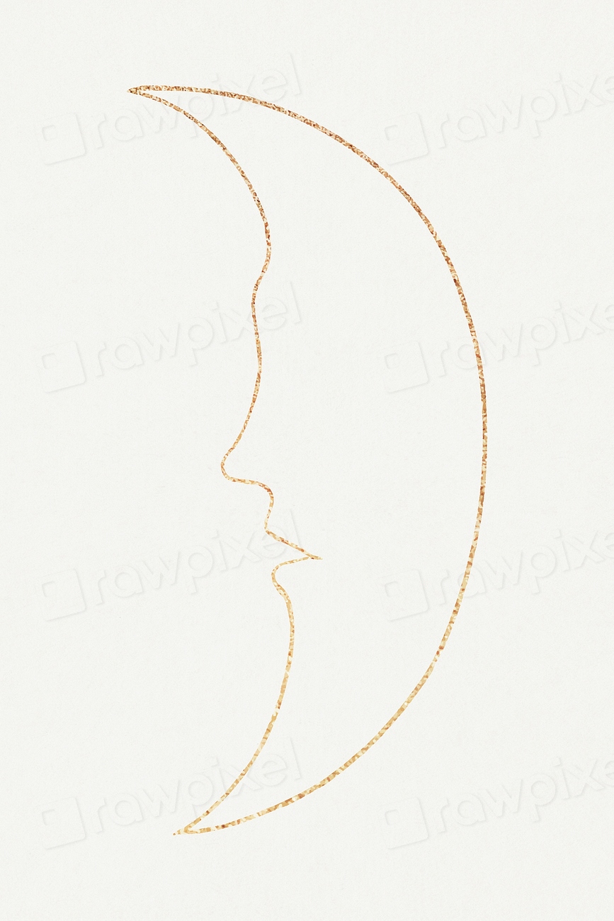 Celestial crescent moon design element | Premium PSD - rawpixel