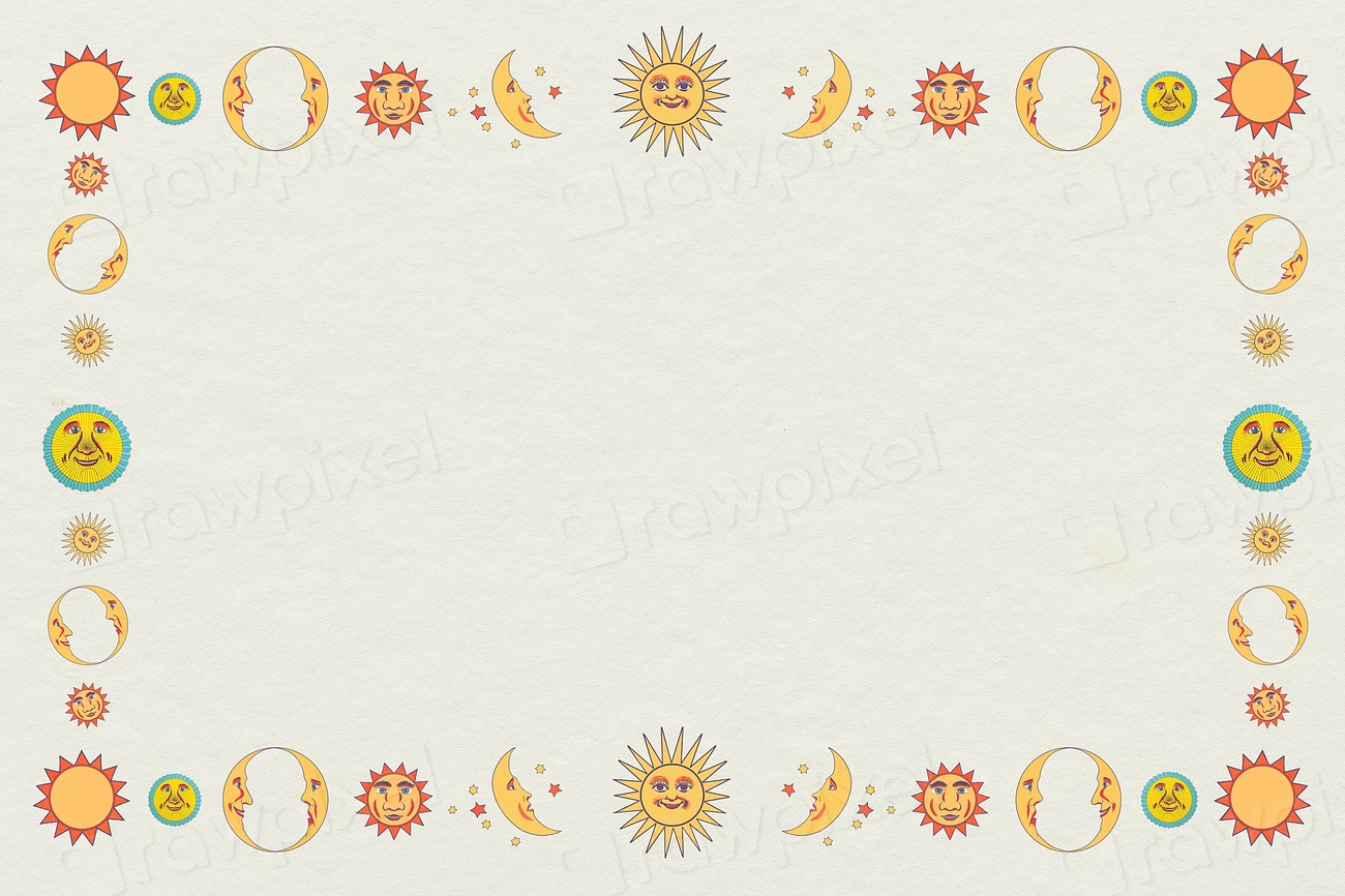 Vintage celestial frame design element | Premium PSD - rawpixel