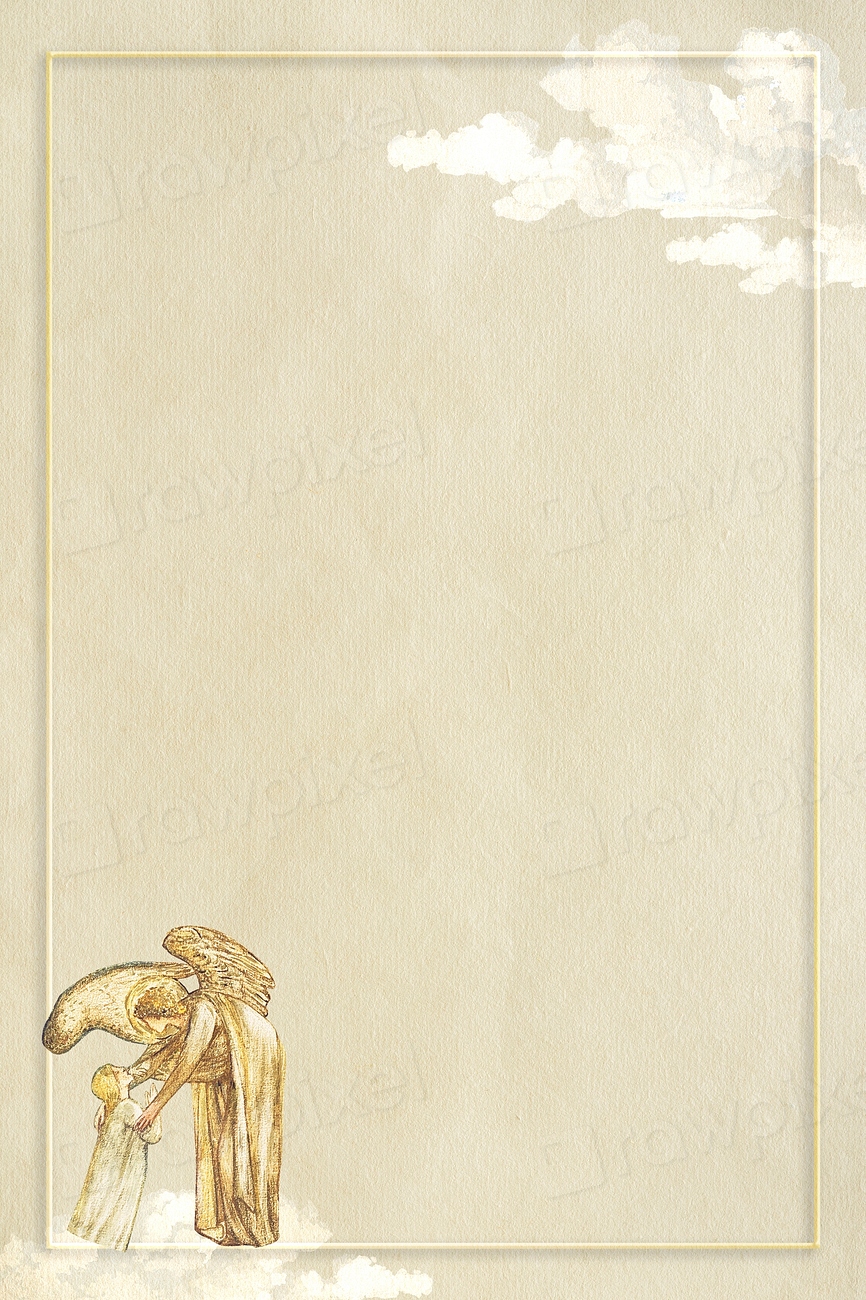 Vintage angel illustration frame design | Premium PSD - rawpixel