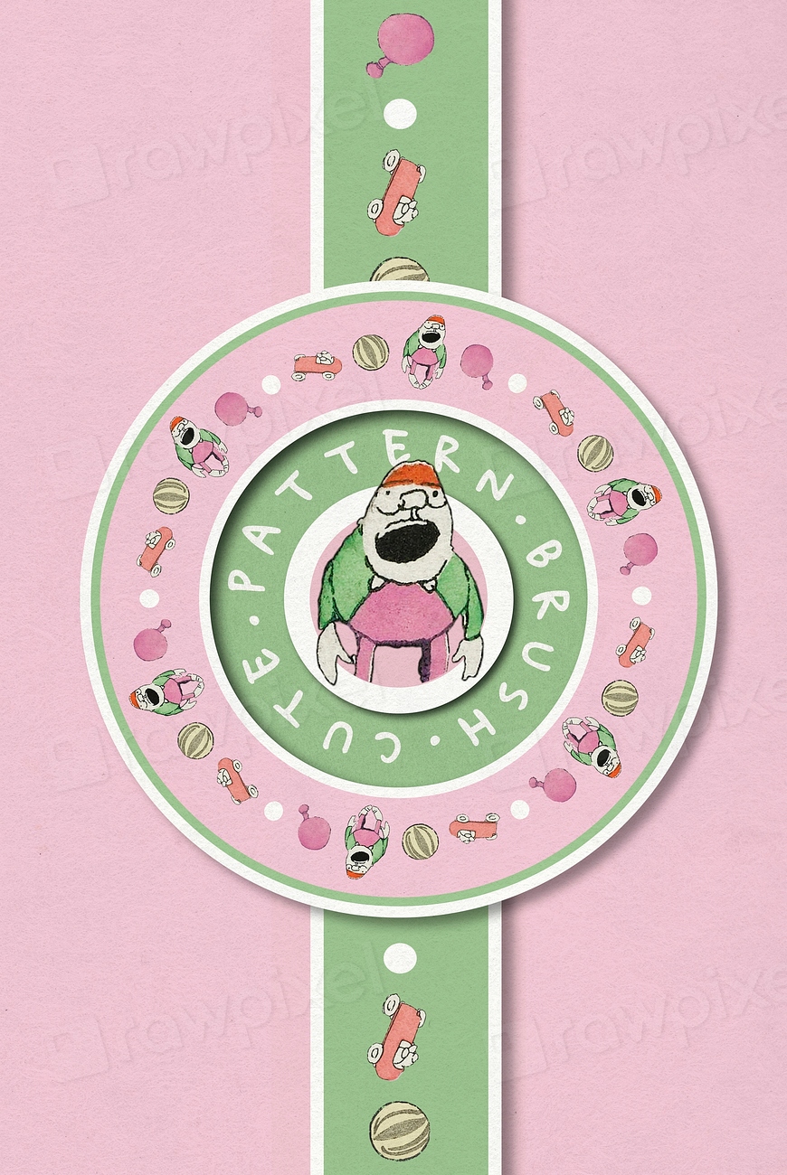 Cute pattern brush vector toys | Premium Vector - rawpixel