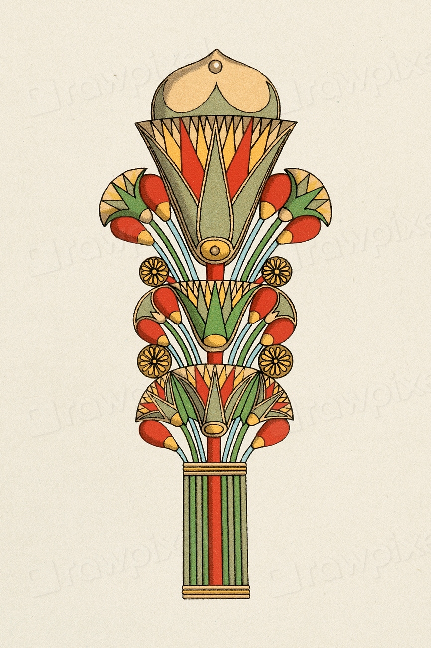 Ancient Egyptian ornamental element illustration | Premium Photo ...