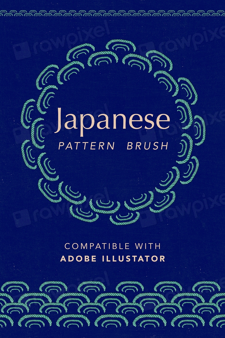 Japanese pattern brush vector editable | Premium Vector - rawpixel