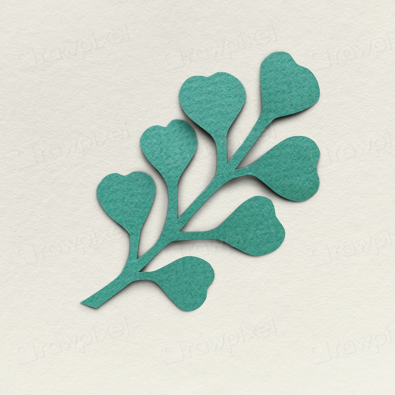 Green paper craft leaf isolated | Premium PSD - rawpixel