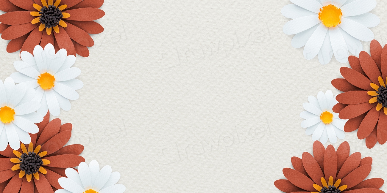 Orange paper craft daisy pattern | Premium PSD - rawpixel