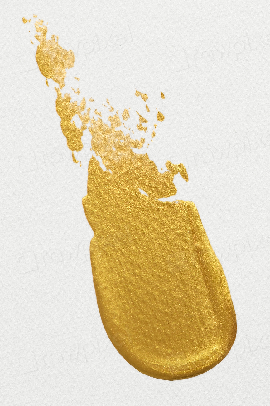 Metallic yellow paint stroke illustration | Premium PSD - rawpixel