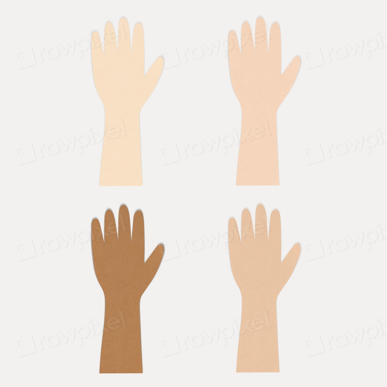 Raised human hand paper craft | Premium PSD - rawpixel