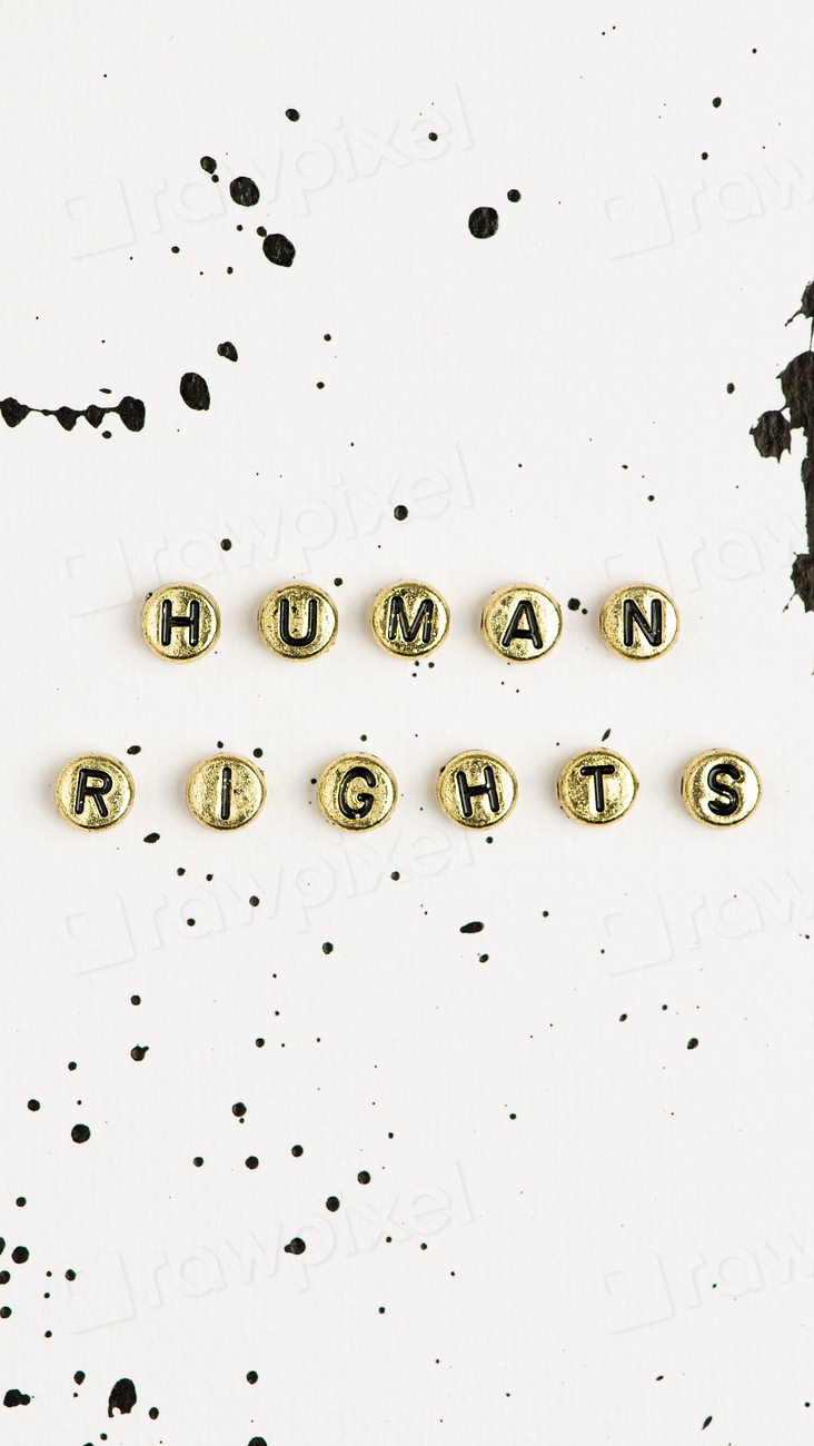 Gold human rights word beads | Free Photo - rawpixel