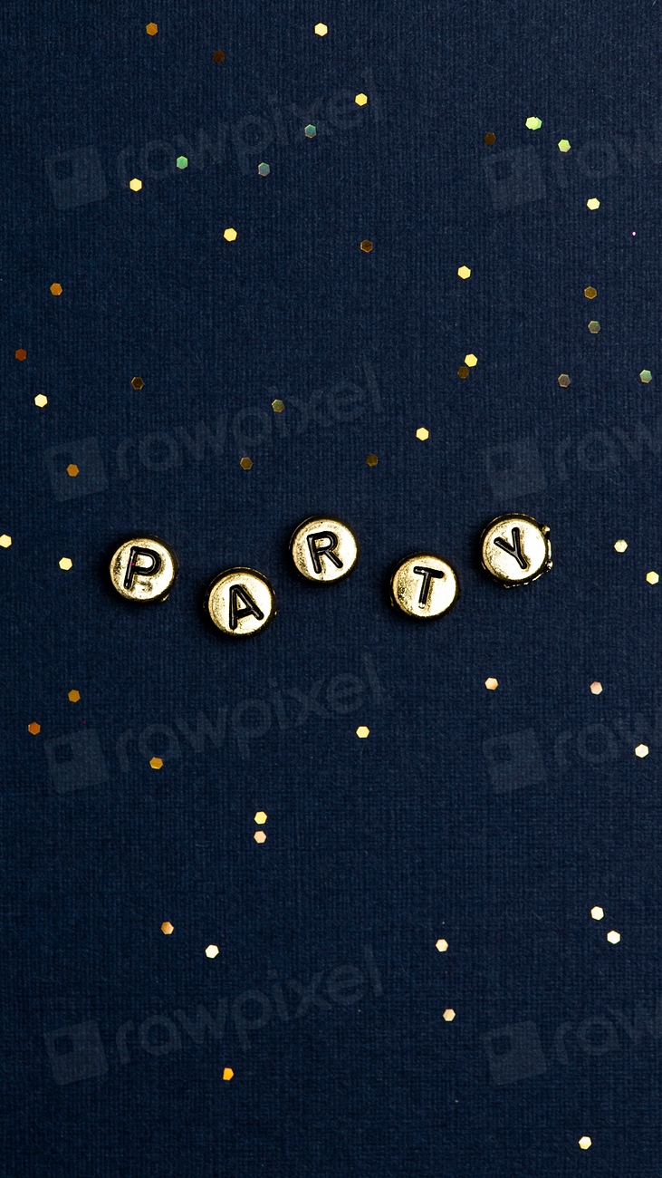PARTY beads lettering word typography | Free Photo - rawpixel