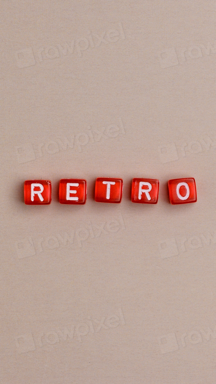 RETRO beads lettering word typography | Free Photo - rawpixel