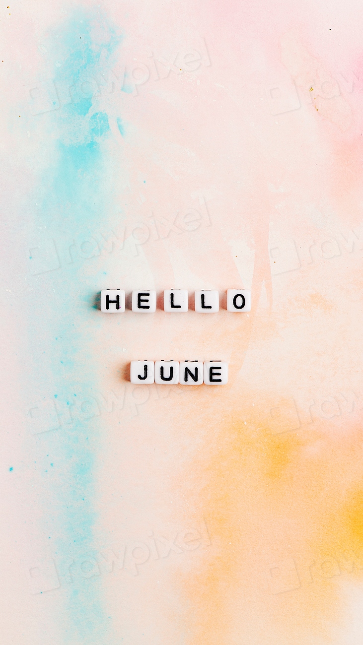 HELLO JUNE beads word typography | Free Photo - rawpixel