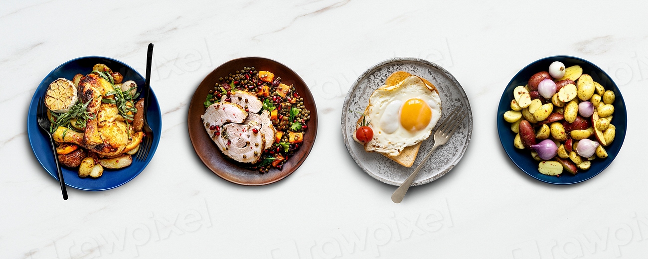 Healthy homemade food set flatlay | Premium Photo - rawpixel