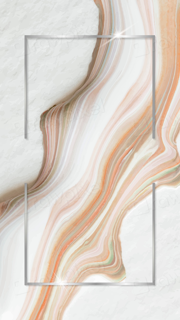 Silver frame marble mobile phone | Premium Vector - rawpixel