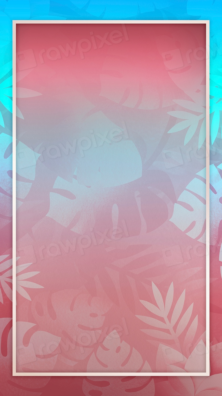 Leafy rectangle frame mobile phone | Premium PSD - rawpixel