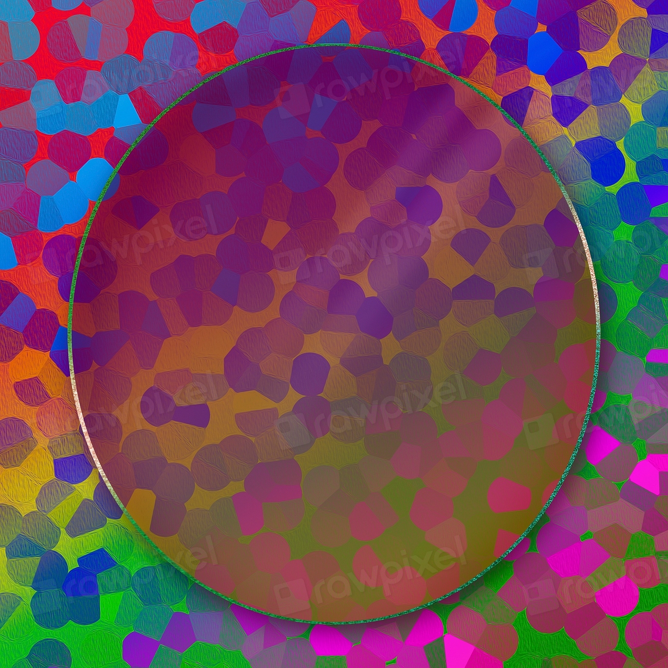 Round frame abstract background illustration | Premium PSD - rawpixel