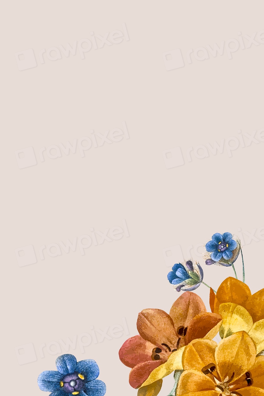 Cream floral frame design vector | Premium Vector - rawpixel