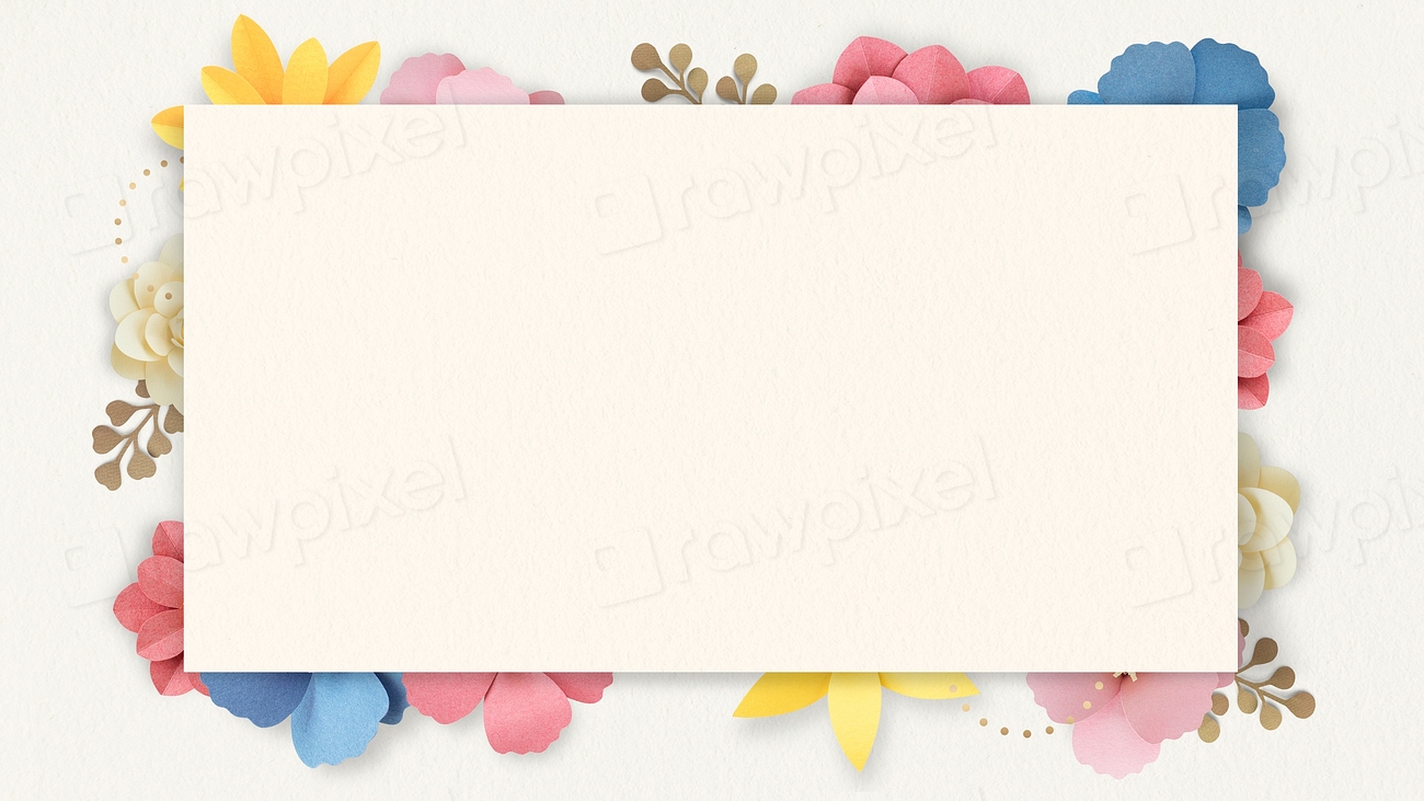 Wild flower decorated paper frame | Premium Photo - rawpixel