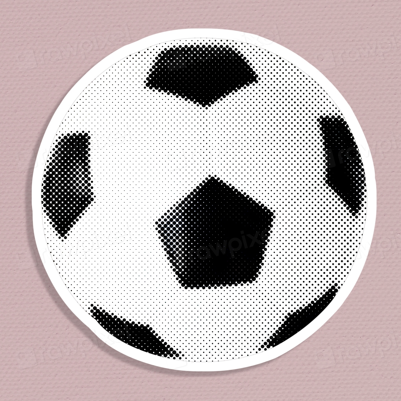 Halftone football sticker | Premium PSD - rawpixel