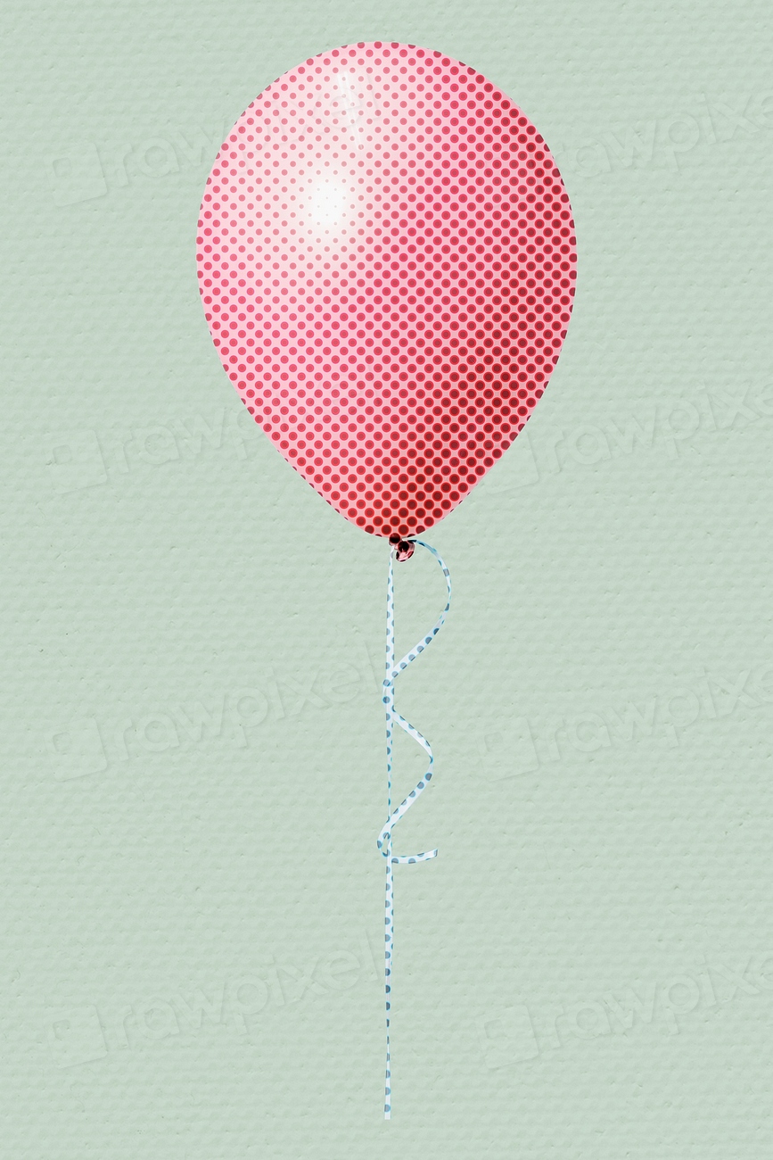Halftone pink oval shaped balloon | Premium PSD - rawpixel