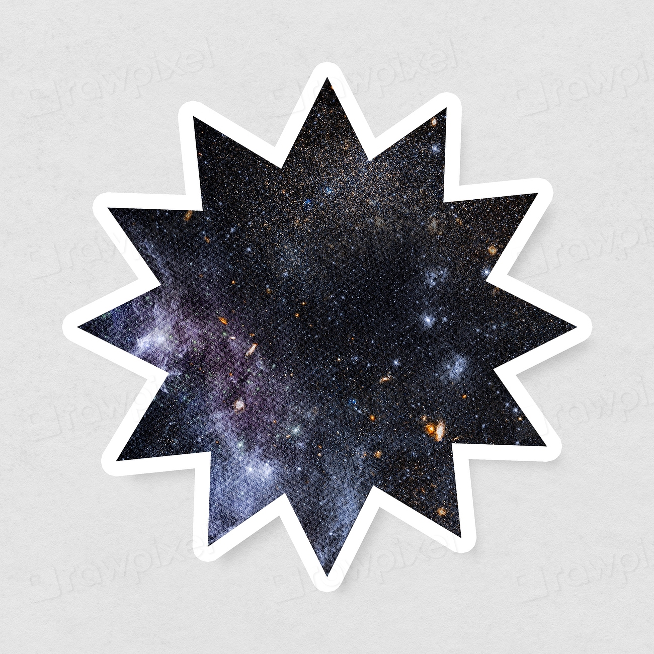 Twelve pointed star shaped badge | Premium PSD - rawpixel