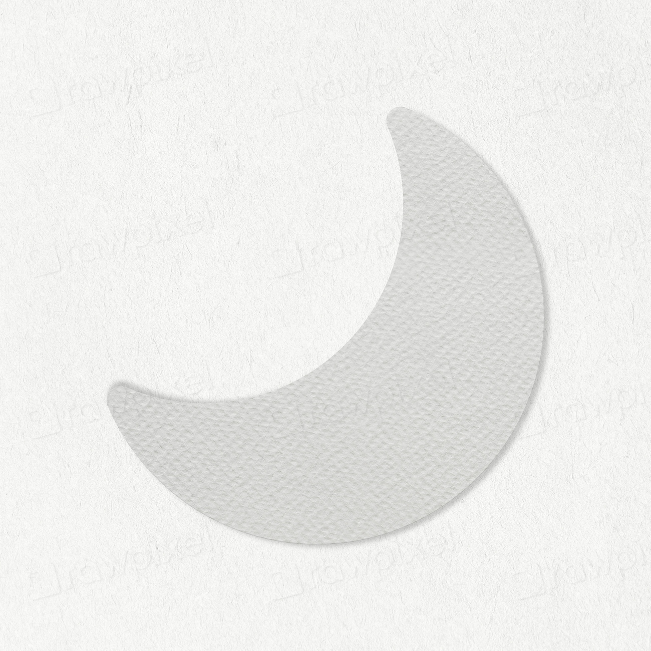 Gray paper crescent moon design | Premium PSD - rawpixel