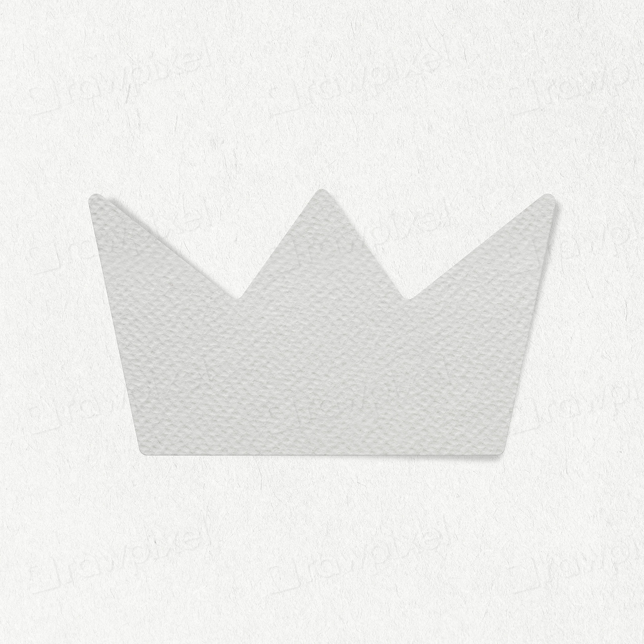 Gray textured paper crown design | Free PSD - rawpixel