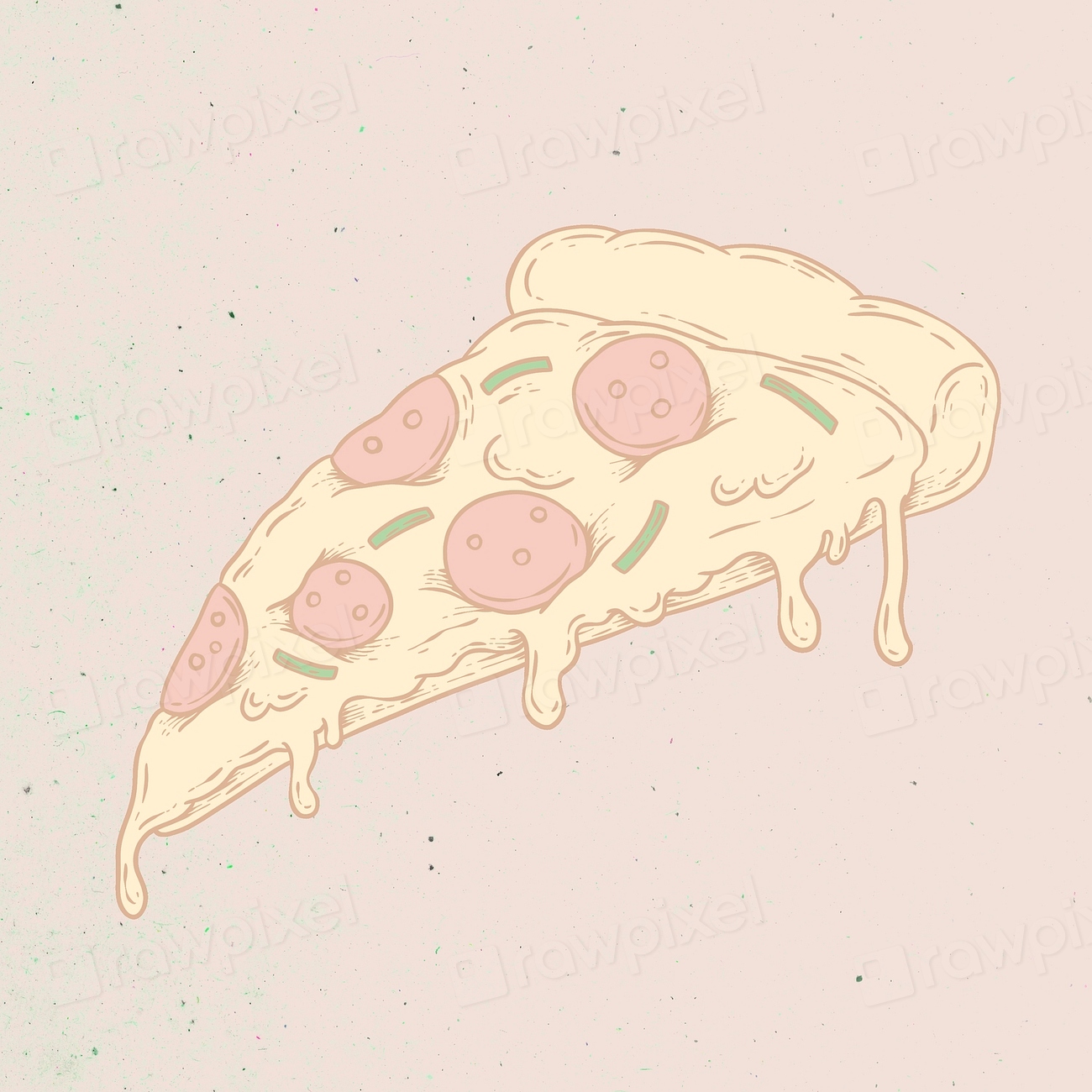 Pepperoni pizza slice sticker overlay | Premium PSD - rawpixel
