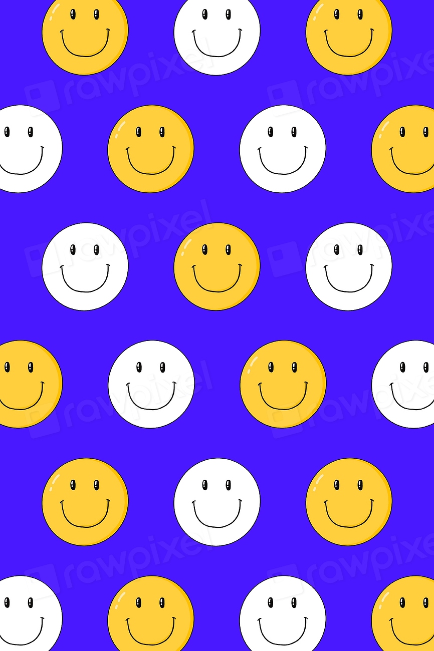 Smiley patterned blue background | Free Photo - rawpixel