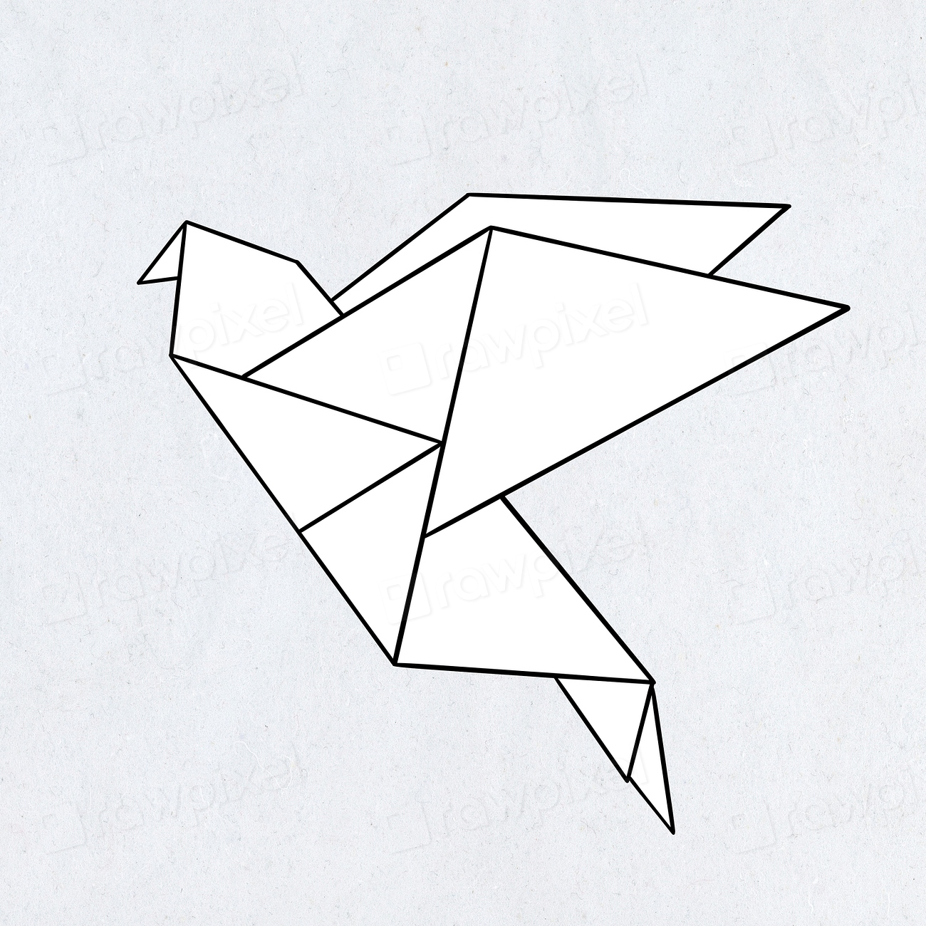 White origami bird design element | Premium PSD - rawpixel