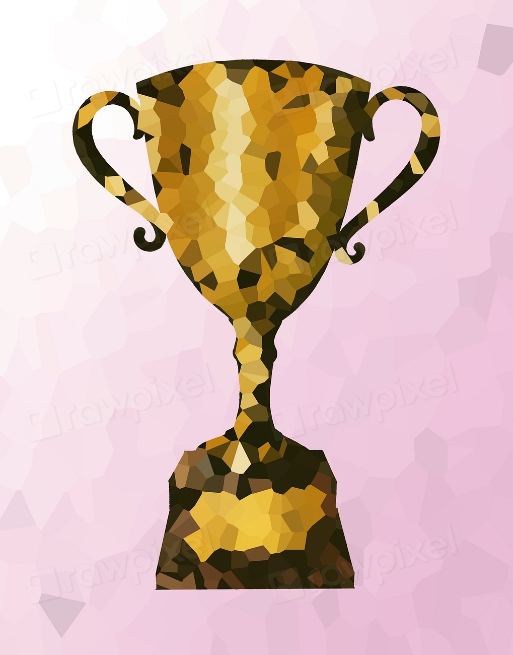 Crystallized style trophy illustration design | Premium PSD - rawpixel