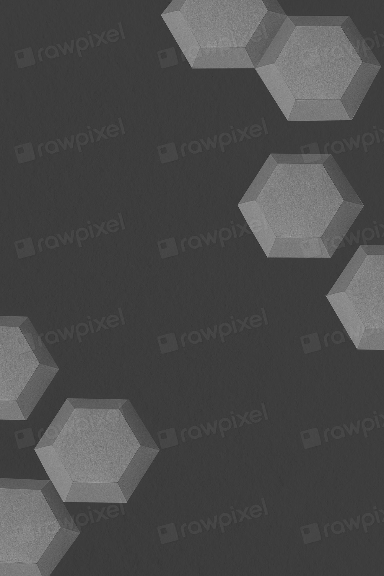 Gray paper craft hexagon patterned | Free Photo - rawpixel