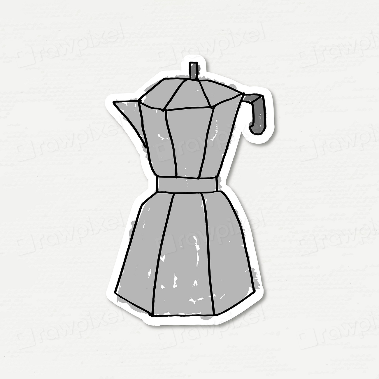 Moka pot doodle journal sticker | Premium Vector - rawpixel