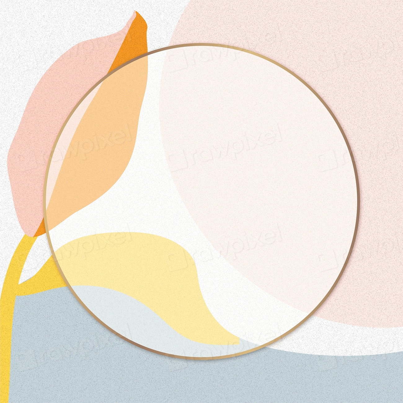 Gold round frame psd on abstract | Free PSD - rawpixel