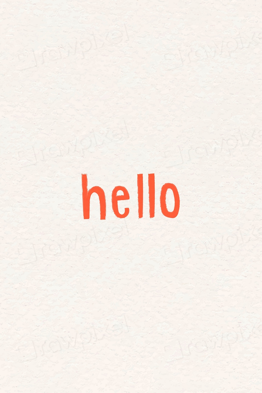 Orange hello greetings typography design | Premium Vector - rawpixel