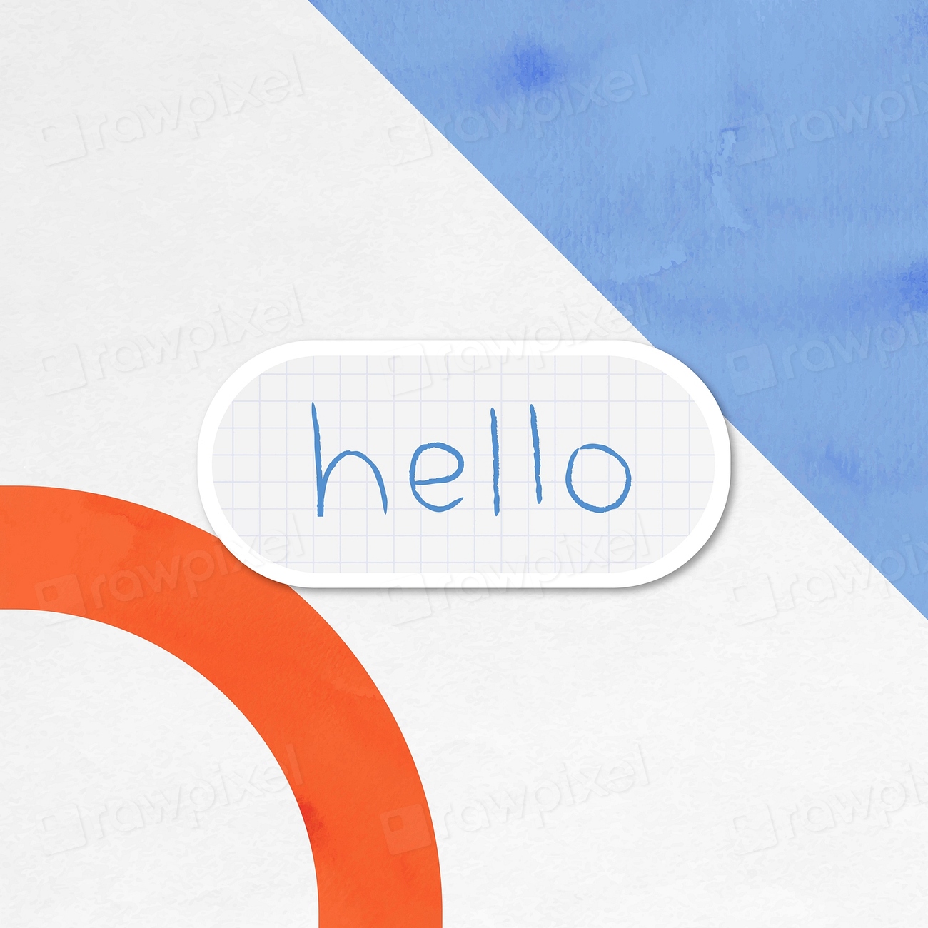 Hello greetings typography sticker grid | Premium Vector - rawpixel