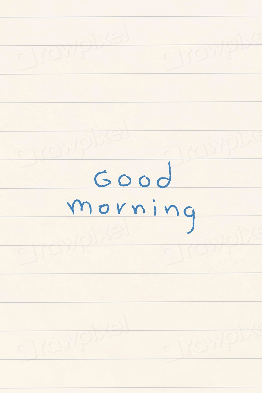 Stylish good morning word on lined | Premium Vector - rawpixel