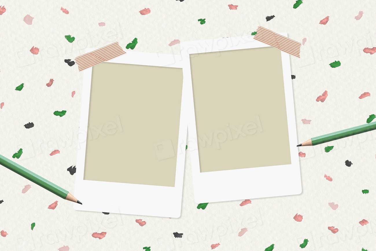 Instant frame on colorful watercolor | Free PSD - rawpixel