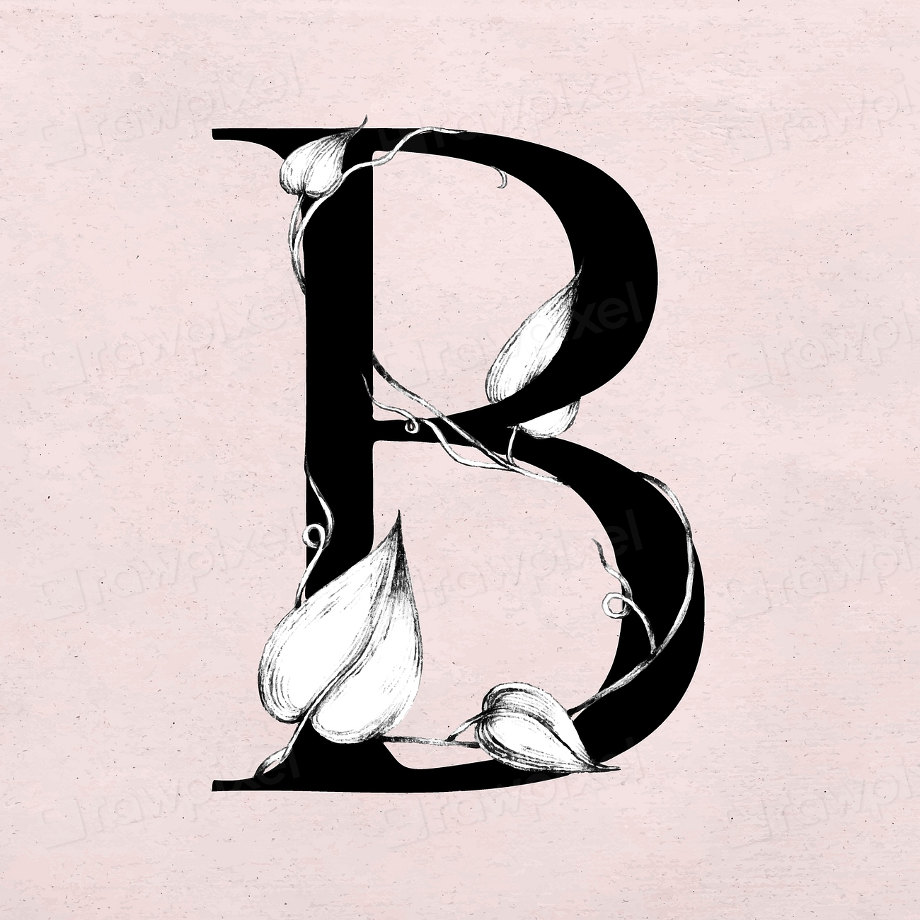 Vector font b alphabet watercolor | Premium Vector - rawpixel