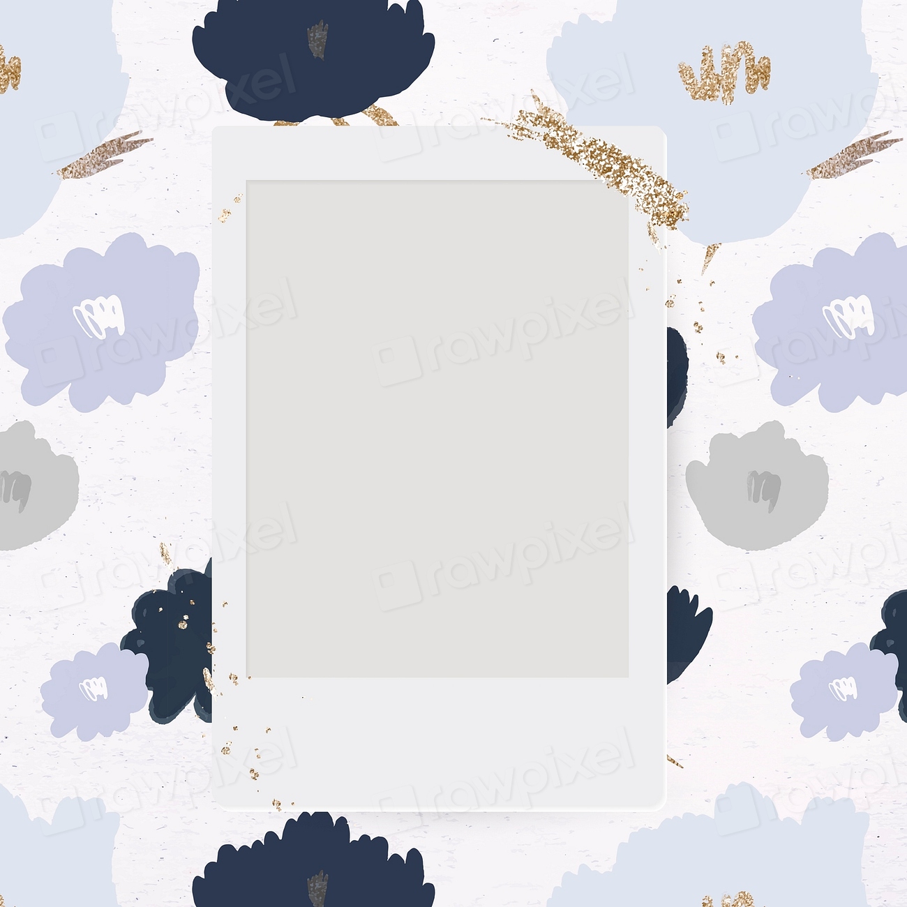Instant camera frame flower doodle | Free Photo - rawpixel