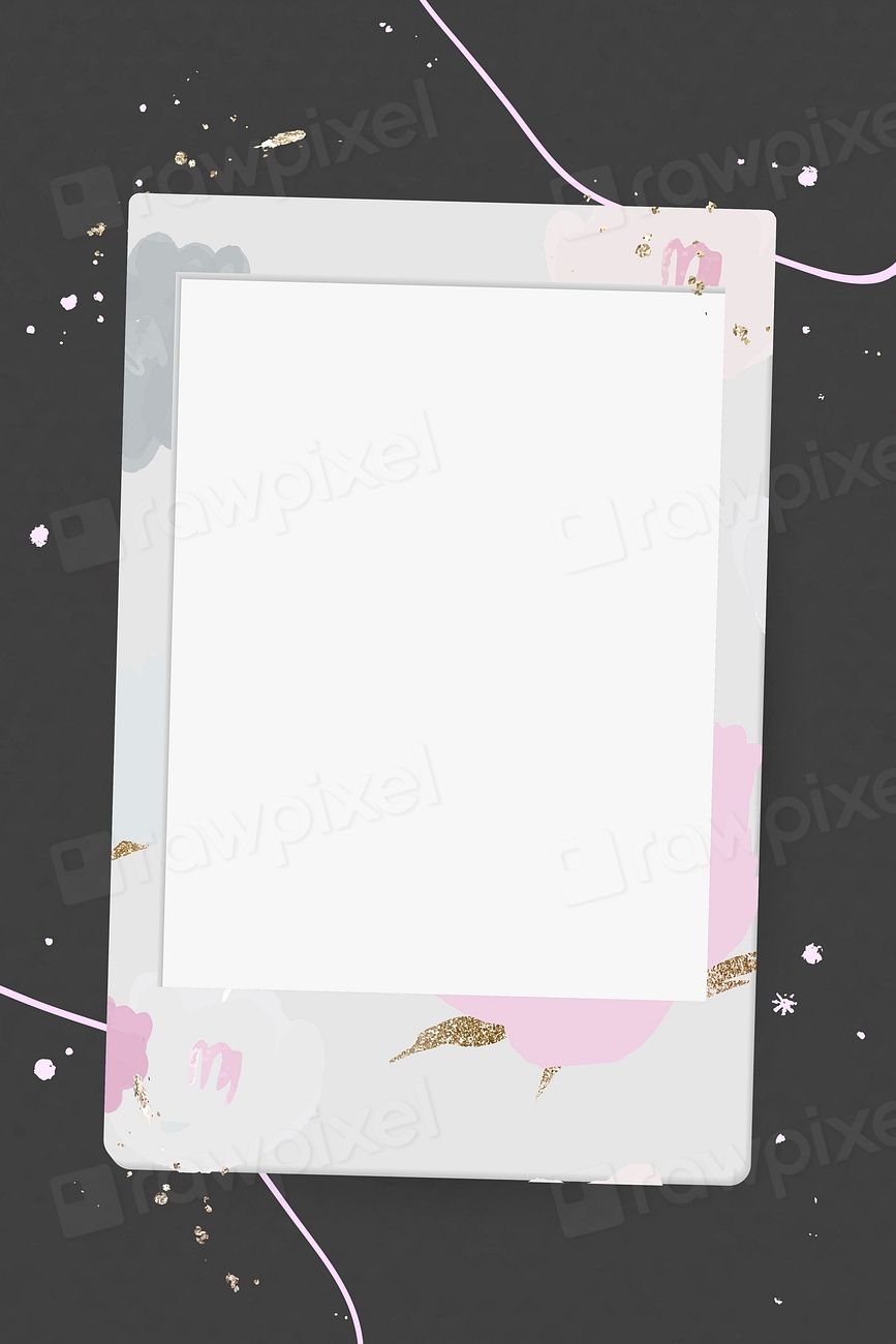 Flower decorated instant camera frame | Free Photo - rawpixel