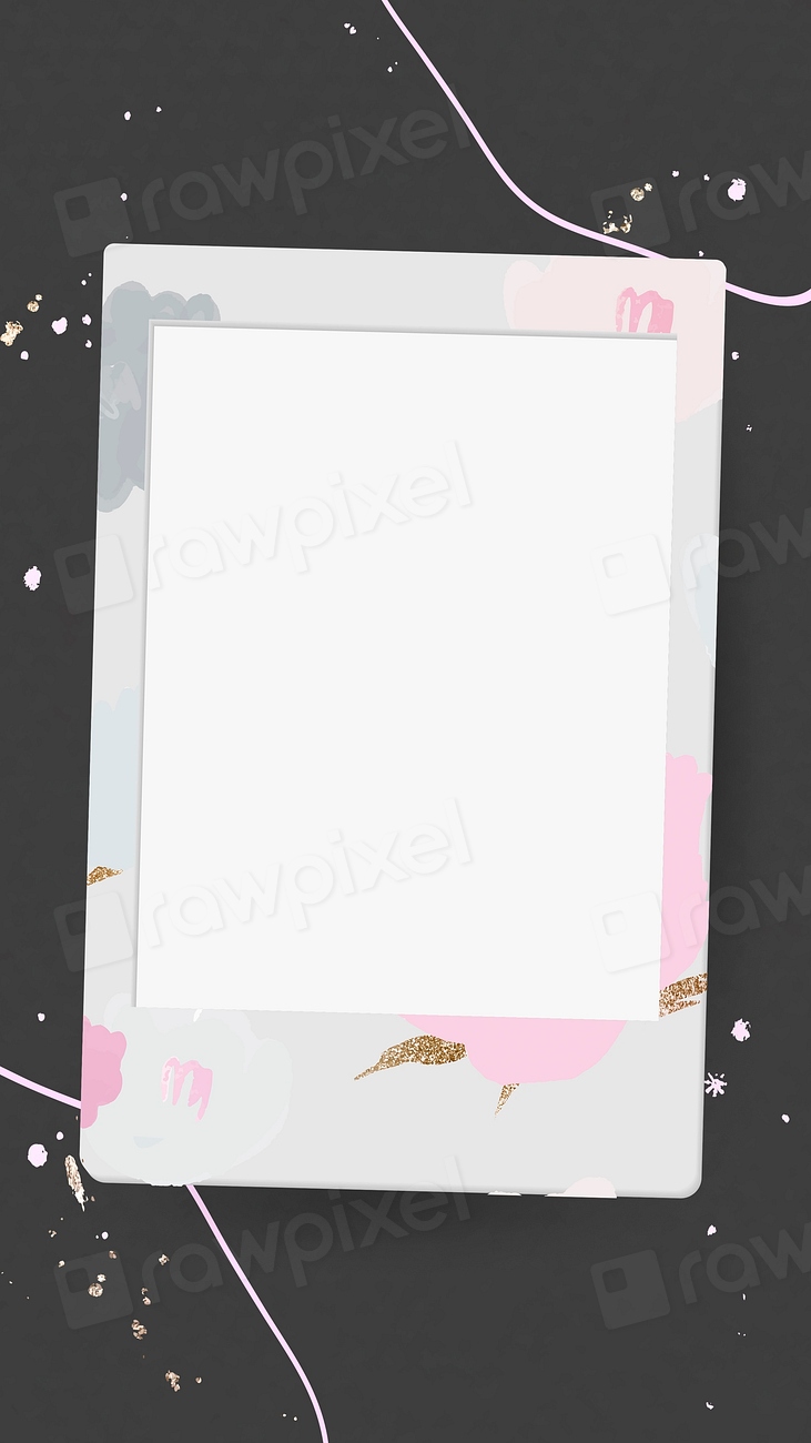Flower decorated instant camera frame | Free Photo - rawpixel