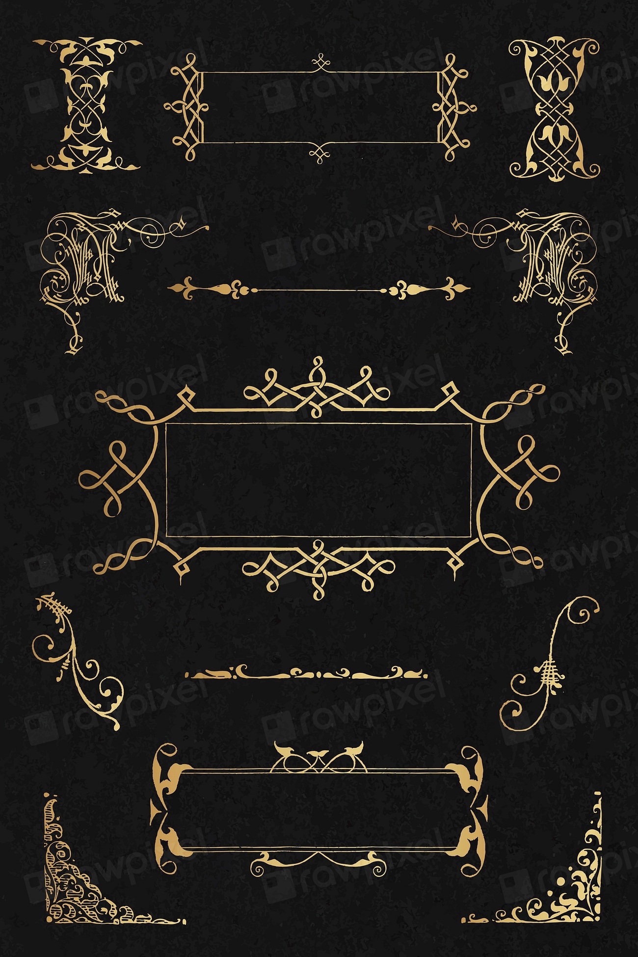 Vintage Victorian frame border vector | Premium Vector - rawpixel