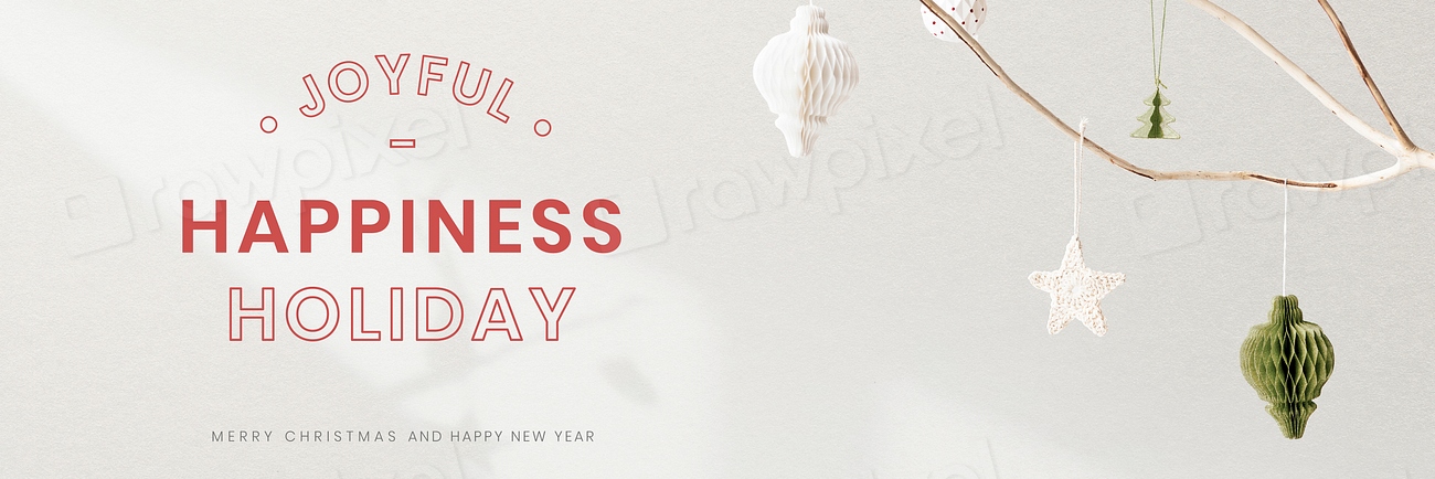 Holiday wish card banner vector | Premium Vector Template - rawpixel