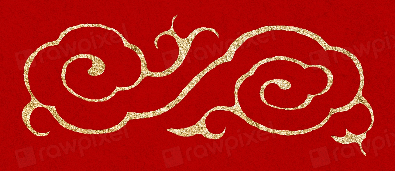 Gold red Chinese art cloud | Premium Photo - rawpixel