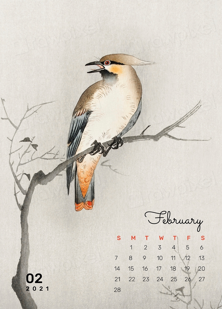 Calendar 2021 February printable template | Premium Vector - rawpixel