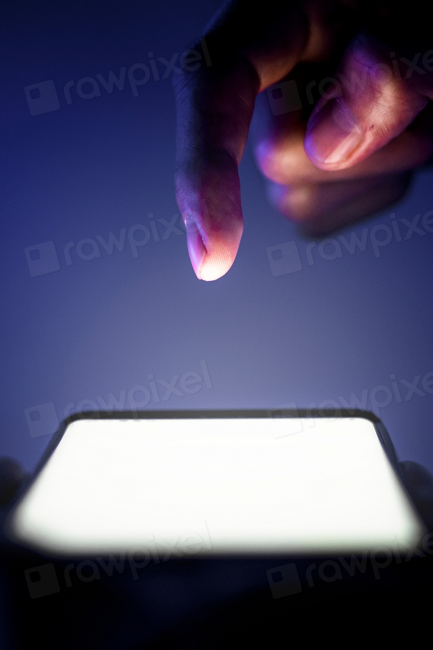 Hand reaching towards phone dark | Premium Photo - rawpixel